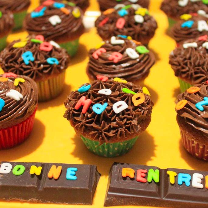 Minis cupcakes de rentrée des classes - La pâte d'Amanda