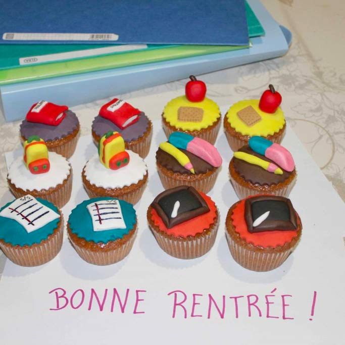 Cupcakes de rentrée des classes - La pâte d'Amanda